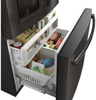 GE PFE28KBLTS 36 Inch French Door Refrigerator with 27.8 cu. ft ...