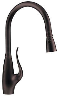 Franke FF2460R Single Lever Pull Down Spray Faucet with Dual Jet Spray ...