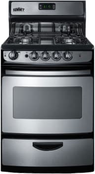 Summit PRO246SS 24 Inch Freestanding Gas Range with Broiler Drawer ...