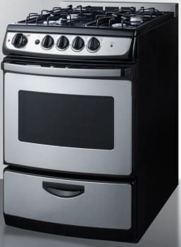 Summit PRO246SSRT 24 Inch Slide-In Gas Range with 3.0 cu. ft. Oven ...