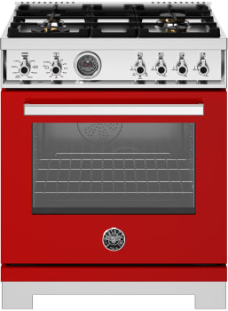Bertazzoni PRO304BFEPROTLP 30 Inch Freestanding Dual Fuel Range with 4 ...