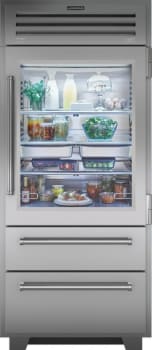 Sub-Zero PRO3650ARH 36 Inch Built-In Bottom Freezer Smart Refrigerator ...