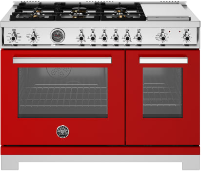 Bertazzoni PRO486BTFEPROTLP 48 Inch Freestanding Dual Fuel Range with 6 ...