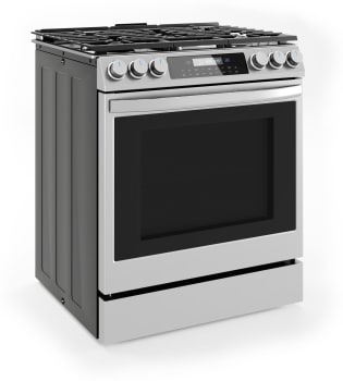 Midea MGS30S2AST 30 Inch Slide-In Gas Smart Range with 5 Sealed Burners ...