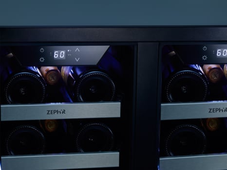 Zephyr PRW24C32AG 24 Inch Dual Zone French Door Wine Cooler with 42 ...