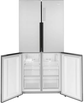 Haier QHE16HYPFS 33 Inch Quad Door Counter Depth Refrigerator with 16.4 ...