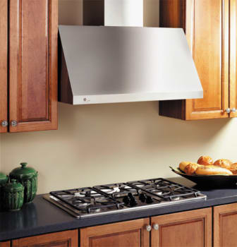 GE JV966DSS 36 Inch Wall Mount Range Hood with 600 CFM Blower, Hidden ...