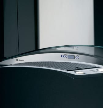 Monogram ZV925SLSS 36 Inch Island Chimney Hood with 570 CFM Internal ...