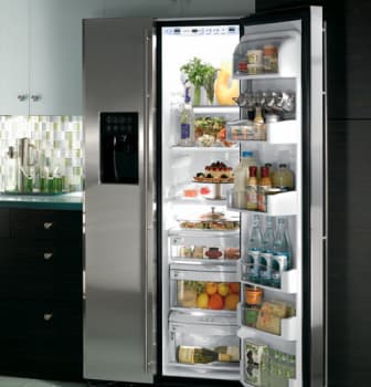 Monogram ZFSB25DXSS 24.6 cu. ft. Side by Side Refrigerator with ...