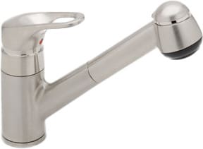 Rohl R3810USTN Single Lever Pull-Out Kitchen Faucet with Ergonomic Loop ...
