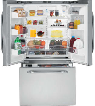 GE GFSS6KEXSS 25.8 cu. ft. French-Door Refrigerator with 4 Glass ...