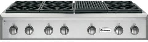 Monogram ZGU486LRPSS 48 Inch Pro-Style Gas Rangetop with 6 Sealed Dual ...