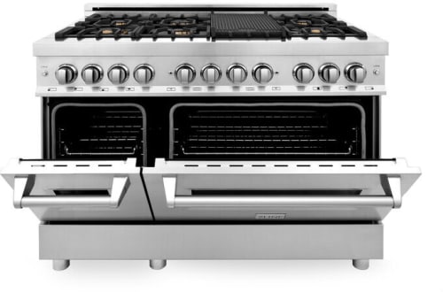 ZLINE RABR48 48 Inch Freestanding Dual Fuel Range with 7 Italian ...