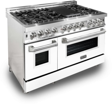 ZLINE RAWM48 48 Inch Freestanding Professional Dual Fuel Range with 6 ...