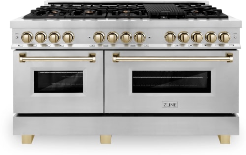 ZLINE RAZ60G 60 Inch Freestanding Dual Fuel Range with 8 Italian ...
