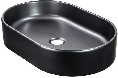Nantucket Sinks RC5022MB 24 Inch Top Mount Oval Bathroom Sink with 5 ...