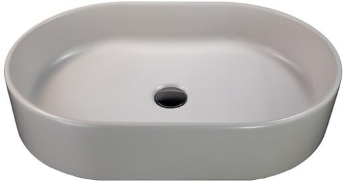 Nantucket Sinks RC5022MW 24 Inch Top Mount Oval Bathroom Sink with 5 ...
