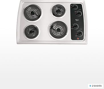 Whirlpool RCS3014LQ 30 Inch Electric Cooktop with 4 High-Speed Coil ...