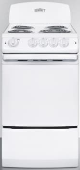 Summit RE201W 20 Inch Freestanding Electric Range with 4 Coil Elements ...