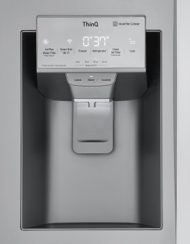 LG LRFVS3006S 36 Inch French Door Craft Ice Smart Refrigerator with 29. ...