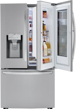 LG LRFVS3006S 36 Inch French Door Craft Ice Smart Refrigerator with 29. ...