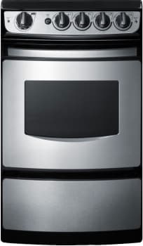 Summit REX207SSRT 20 Inch Smoothtop Electric Range with Oven Broiler ...