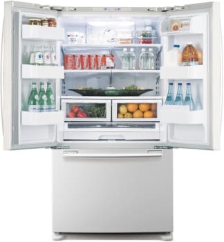 Samsung RF265ABPN 25.8 cu. ft. French-Door Refrigerator with 5 Glass ...