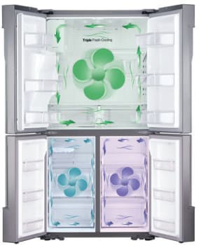 Samsung RF28K9380SR 36 Inch 4-Door French Door Refrigerator with 28 cu ...