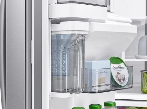 Samsung RF28R7351SR 36 Inch French Door Refrigerator with 28 Inch Cu ...