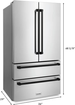 ZLINE RFMZ36MB 36 Inch Counter Depth Freestanding French Door ...