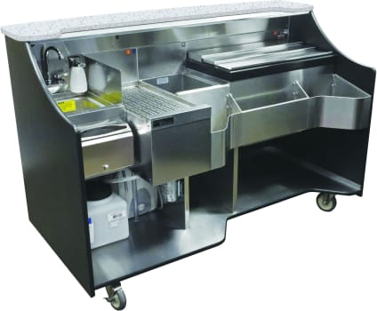 Perlick RMB002 70 Inch Tobin Ellis Limited Edition Mobile Bar with Sink ...