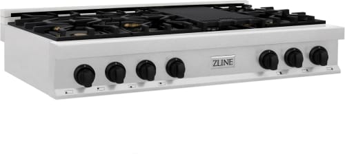 ZLINE RTSZ48MB 48 Inch Gas Rangetop with 7 Sealed Burners, 18,000 BTU ...