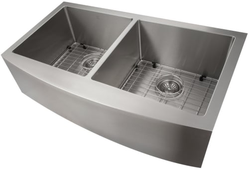 ZLINE SA50D36 36 Inch Double Bowl Kitchen Sink with Industrial Grade ...