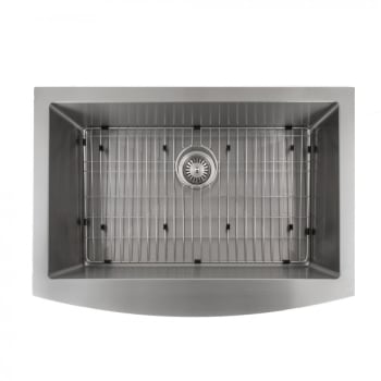 ZLINE SAS30 30 Inch Apron Mount Single Kitchen Bowl with Industrial ...