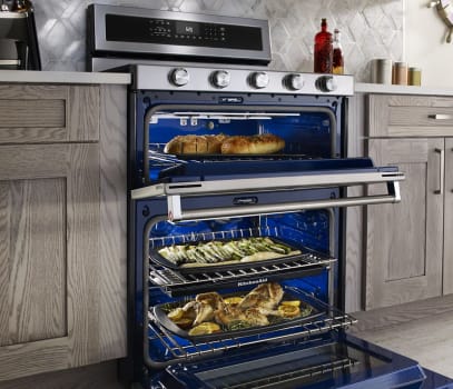 KitchenAid KFDD500ESS 30 Inch Freestanding Dual Fuel Range with 5 ...