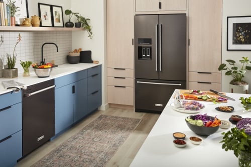 KitchenAid KRFF577KBS 36 Inch Freestanding French Door Refrigerator ...