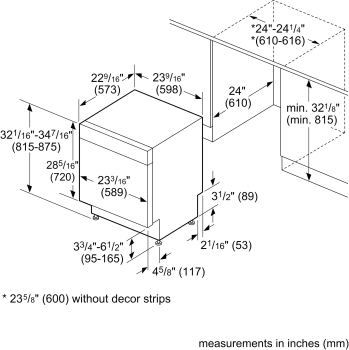Bosch SGE53C55UC 24 Inch Full Console Built-In Smart Dishwasher with 13 ...