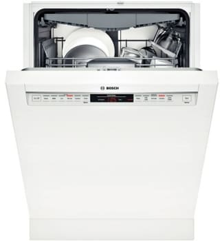 Bosch SHE68T52UC Full Console Dishwasher with 3rd Rack, RackMatic ...