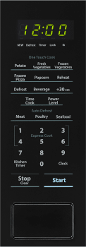 Sharp SMC1131CB 1.1 Countertop Microwave with One-Touch Controls, Auto ...