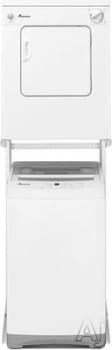 Amana AMWADREW3 Stacked Washer & Dryer Set with Top Load Washer and ...