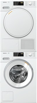 Miele MIWADREW1201 Stacked Washer & Dryer Set with Front Load Washer ...