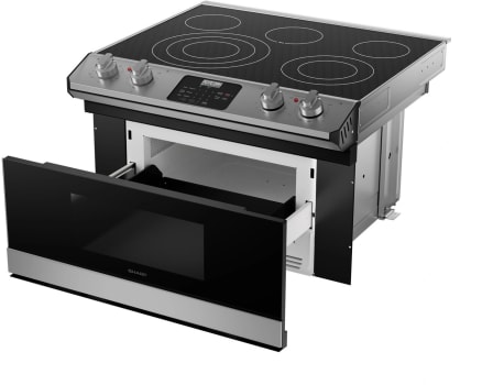Sharp STR3065HS 30 Inch Smart Rangetop with 4 Cooking Zones, Microwave ...