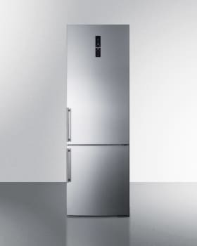 Summit FFBF249SS 24 Inch Counter Depth Bottom Freezer Refrigerator with ...