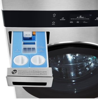 LG SWWE50N3 27 Inch Smart Electric WashTower with 5.0 cu.ft. Washer, 7. ...