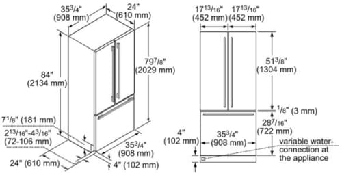 Thermador T36IT800NP 36 Inch Built-In Panel Ready French Door ...