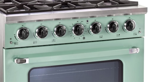Unique Appliances UGP36CRLG 36 Inch Freestanding Retro Gas Range with 6 ...