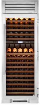 True Residential TR30DZWLSGA 30 Inch Built-In Wine Cooler with ...