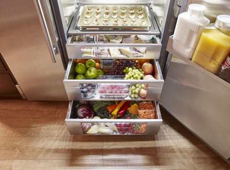 True Residential TR48SBSSGB 48 Inch Counter Depth Built-In Side by Side ...