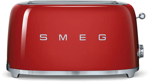 Smeg TSF02RDUS Countertop Toaster with 4 Slice Capacity, Defrost ...