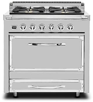 Viking TVDR3602GSS 36 Inch Pro-Style Dual Fuel Range with 2 20,000 Watt ...